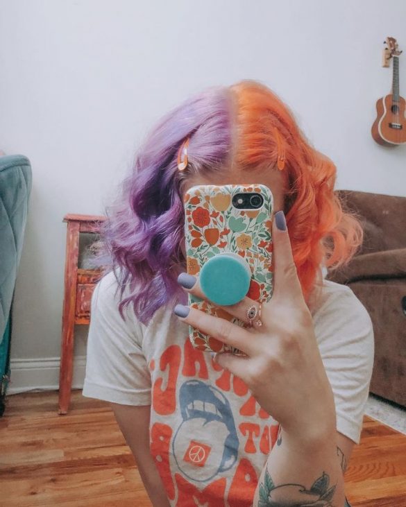 Goodbye Boring Hair! 23 Split Dyed Hair Ideas