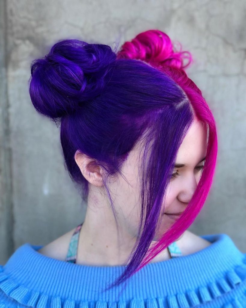 Goodbye Boring Hair! 23 Split Dyed Hair Ideas