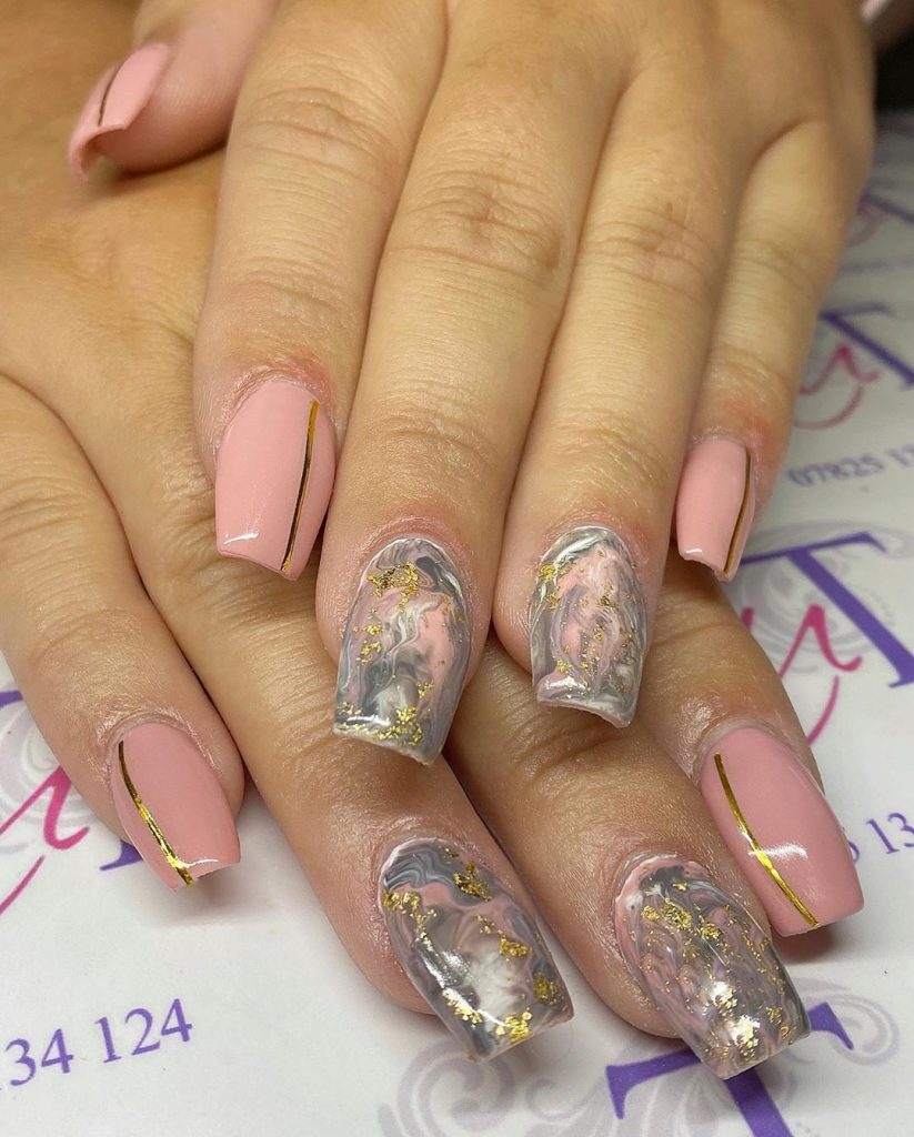 21 Mesmerizing Marble Nail Design For All Nail Shapes
