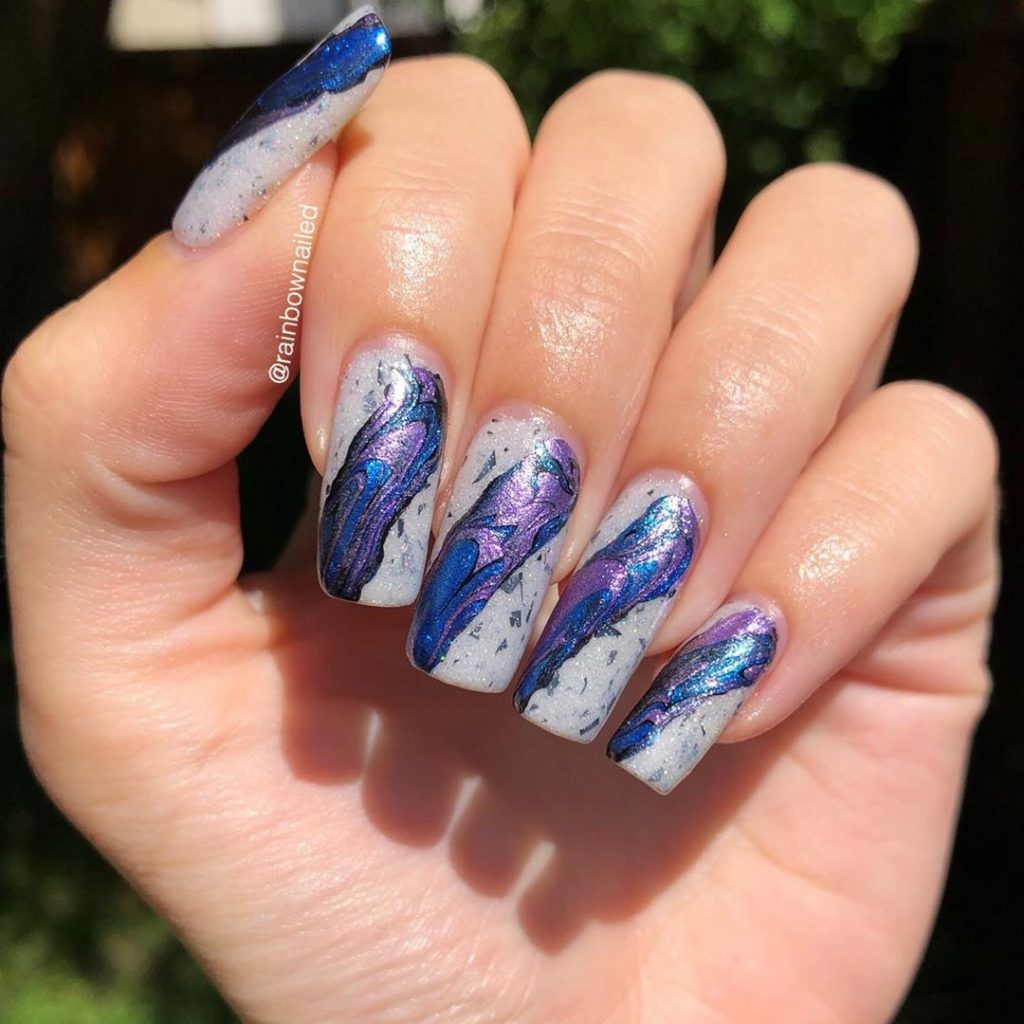21 Mesmerizing Marble Nail Design For All Nail Shapes